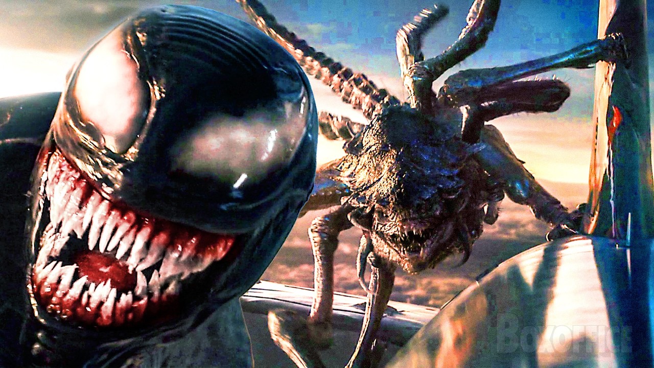 Le chasseur de Symbiote attaque l'avion de Venom | Venom: The Last ...