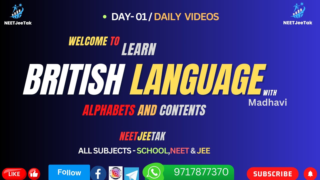 HOW TO LEARN BRITISH LANGUAGE/ DAY 01 - YouTube