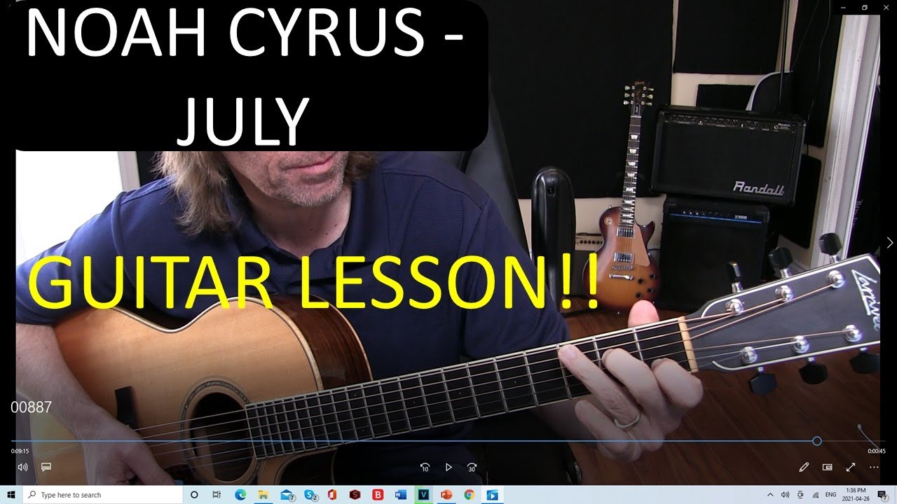 Noah Cyrus - July - Guitar Lesson - YouTube