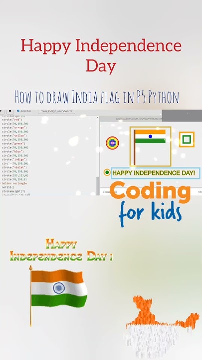 Coding the Indian Flag for Independence Day Special Celebrations! P5 Python Coding project ideas ...