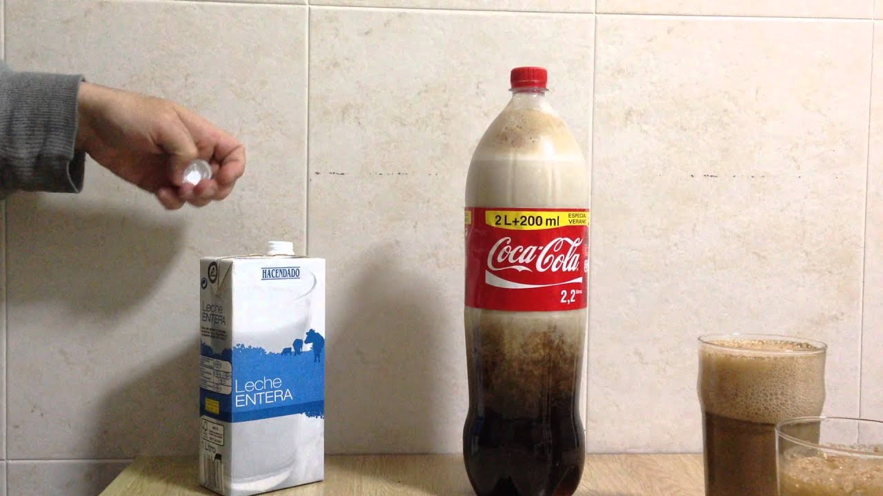 Experimento Cocacola y Leche - YouTube