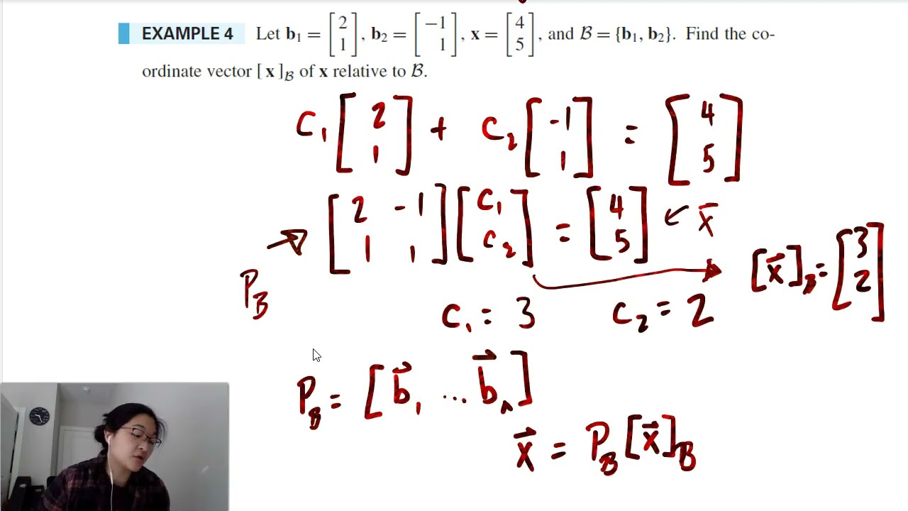 Linear Algebra Lay Section 4.4 Coordinate Systems - YouTube