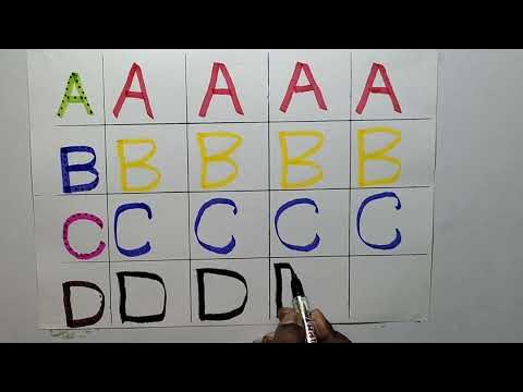 How To Write A A B C D Easy Step By Step A B C D Capitol Letters