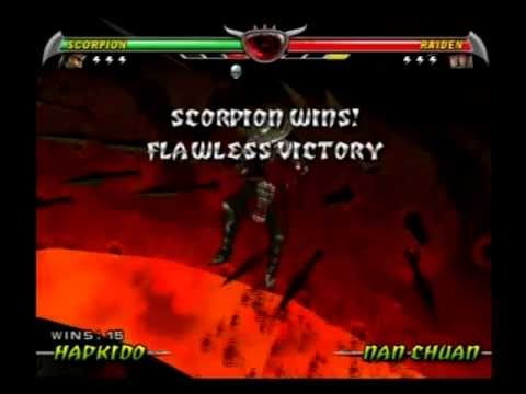 Mortal Kombat Deception - All Death Traps On Raiden By Scorpion - YouTube