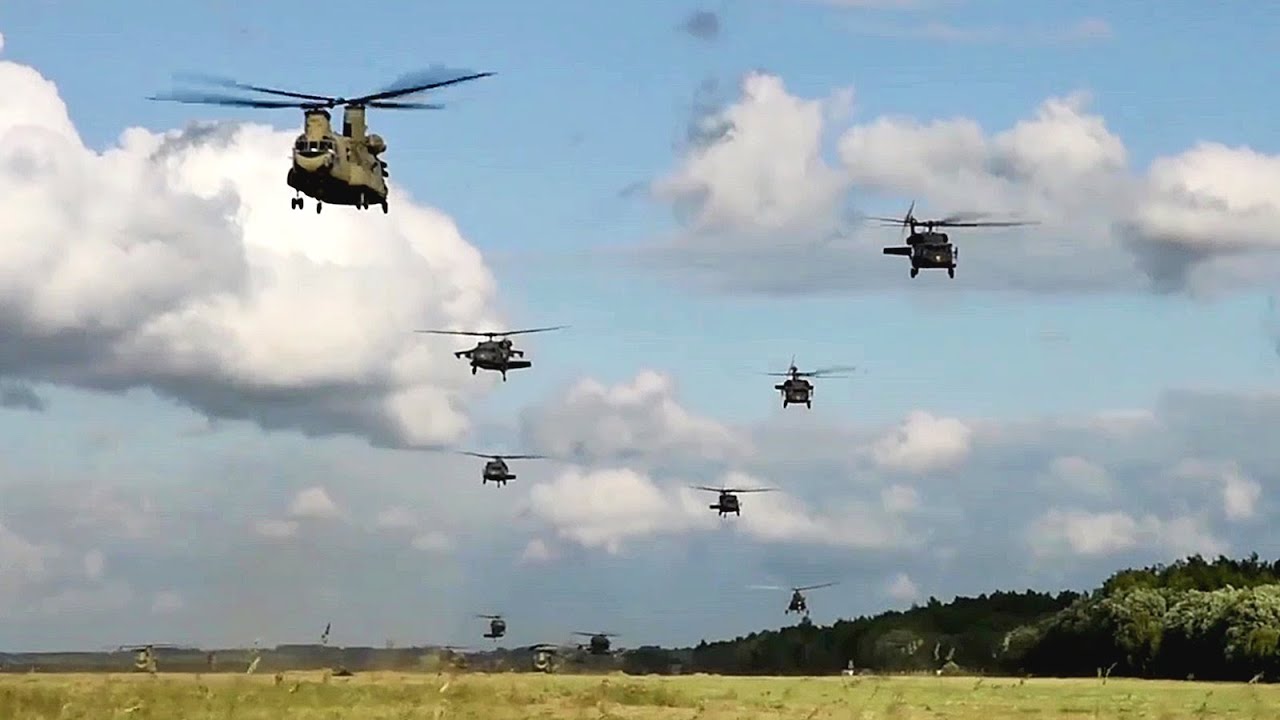 U.S. Army 'Sky Soldiers' Takeoff For Air Assault - YouTube