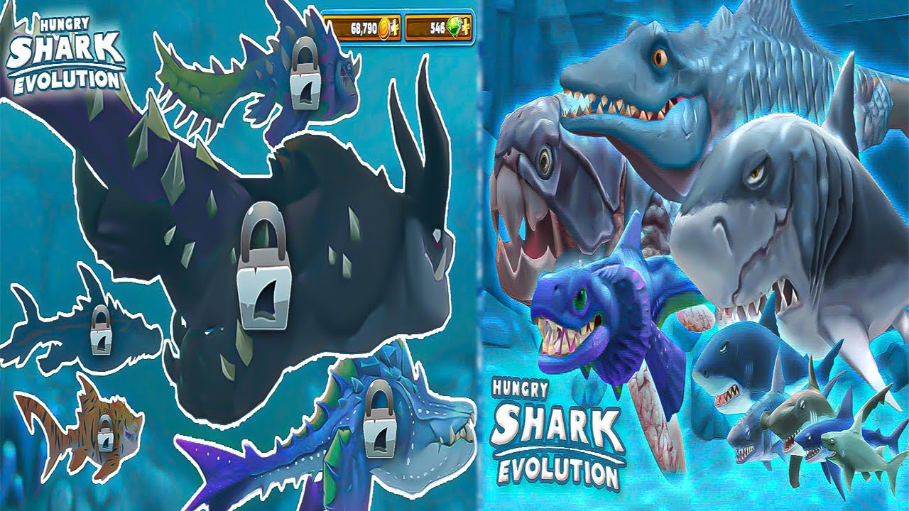 Hungry Shark Evolution 2 (New Game) ALL SHARKS EVOLUTION !!! - YouTube