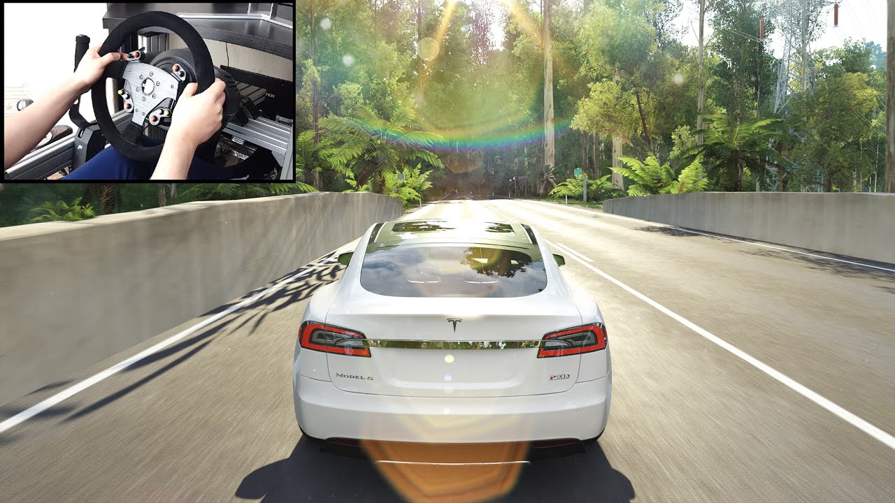 Tesla Model S - Forza Horizon 3 Steering Wheel Gameplay - YouTube