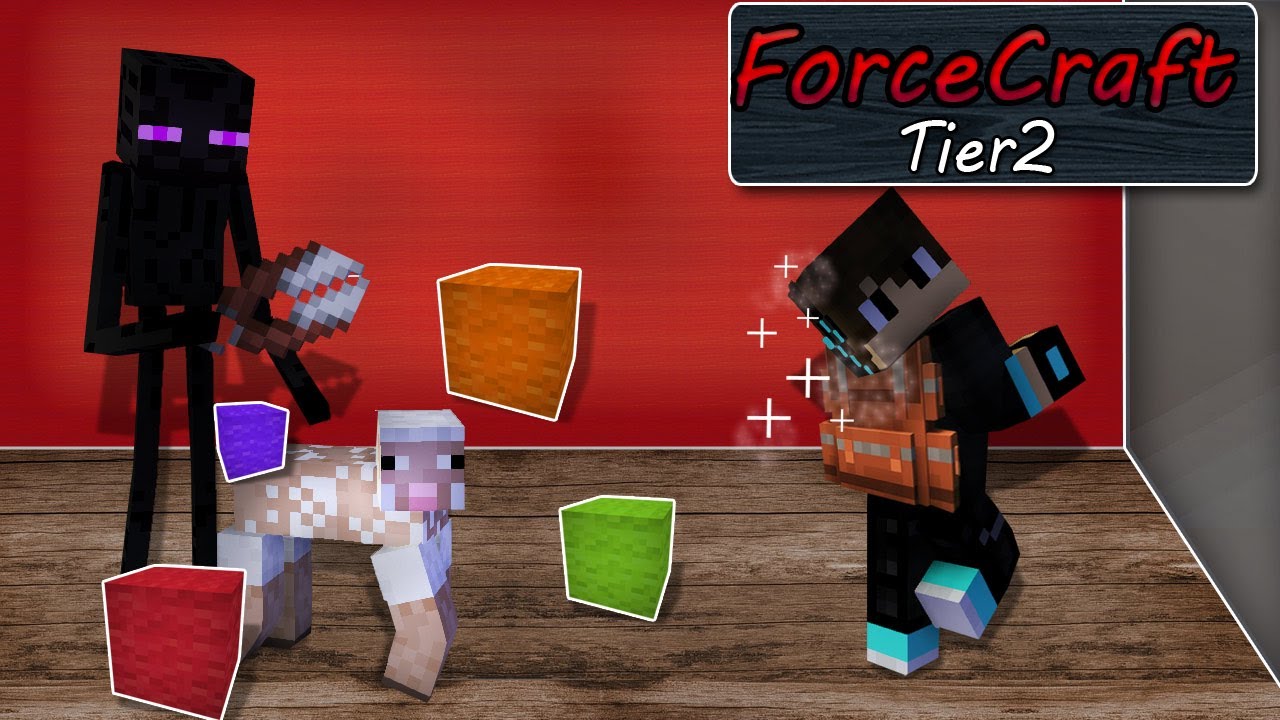 Minecraft ForceCraft: Tier 2 Crafting & farbige Wolle Tutorial/Showcase ...
