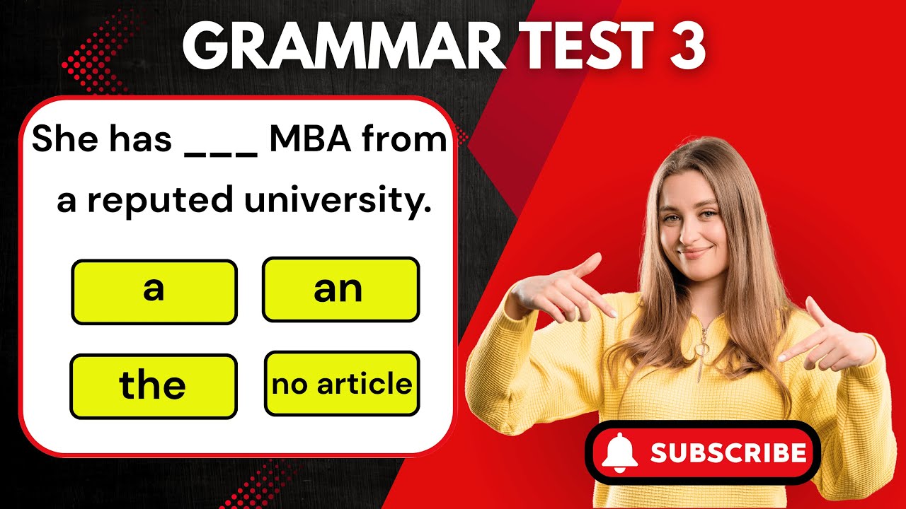 English Grammar Test 3 | Mixed Grammar Quiz for Practice & Exam Prep ...