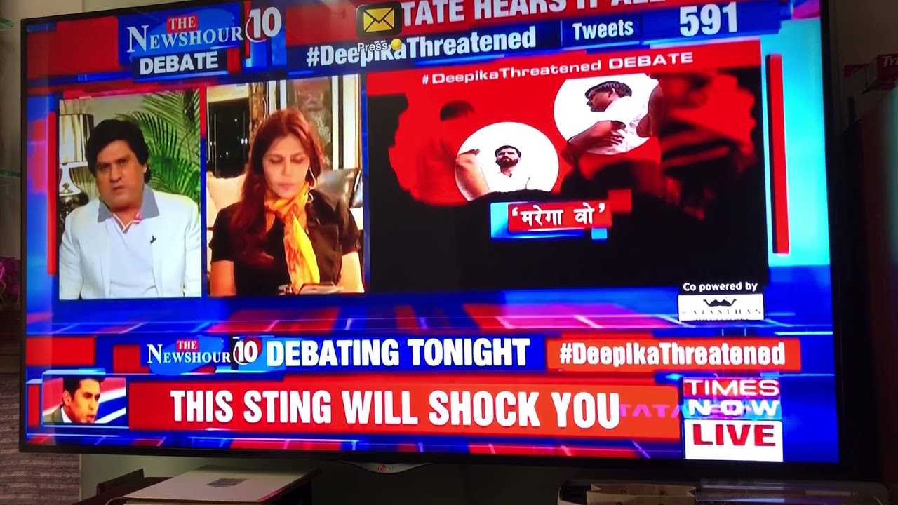 Times Now TV debate Padmavati movie Mukesh Tyagi Raman Millick BJP ...