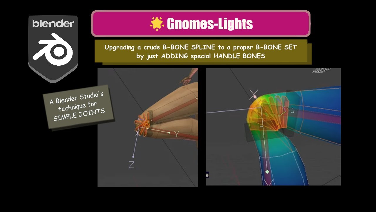 🌟Gnomes-Lights🦵🏽~ Knee Simple Joint: Automated Helper Smoother B-Bone ...