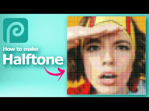 How to make halftone effect image using Photopea