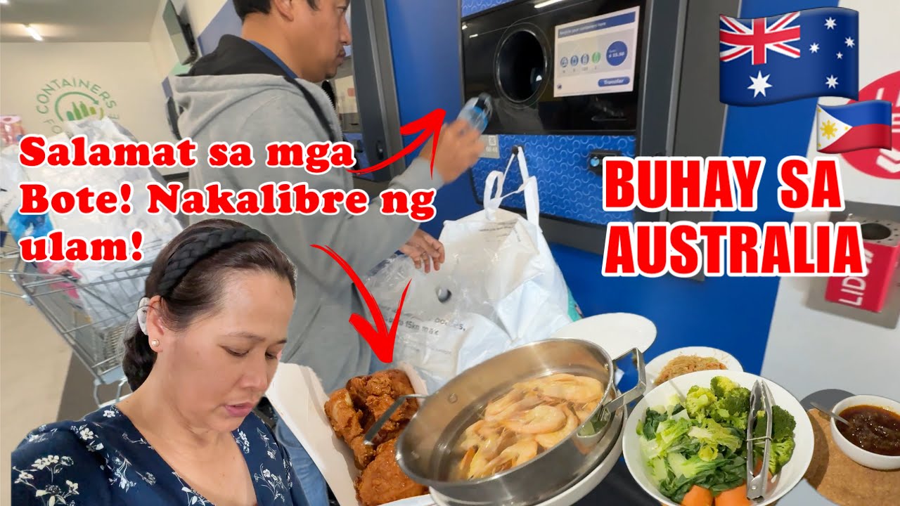 NAGBENTA NG MGA BOTE PARA MAY PAMBILING ULAM+STEAM SHRIMP AT VEGGIES ...