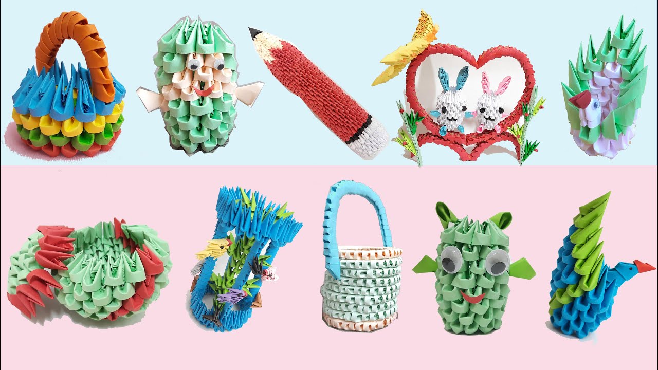 Best Crafts of 2023 | 10 different gift ideas | 3D Origami - YouTube