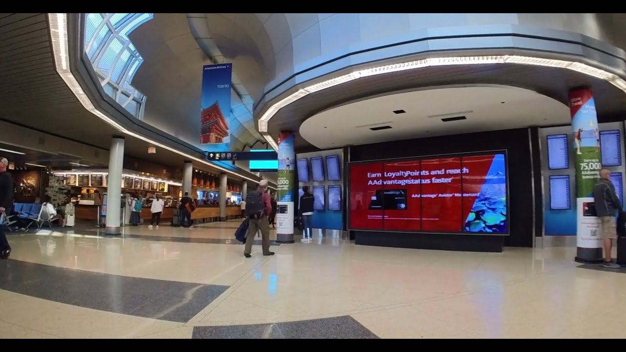 Chicago Ohare Airport (ORD) Terminal 3 Walking Tour & AA 2753 First ...