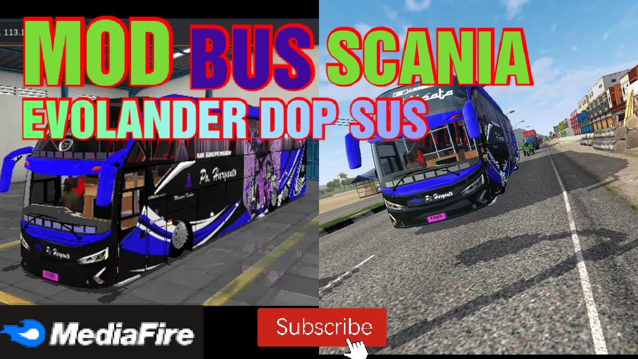 Mod bussid evolander dop sus scania - YouTube