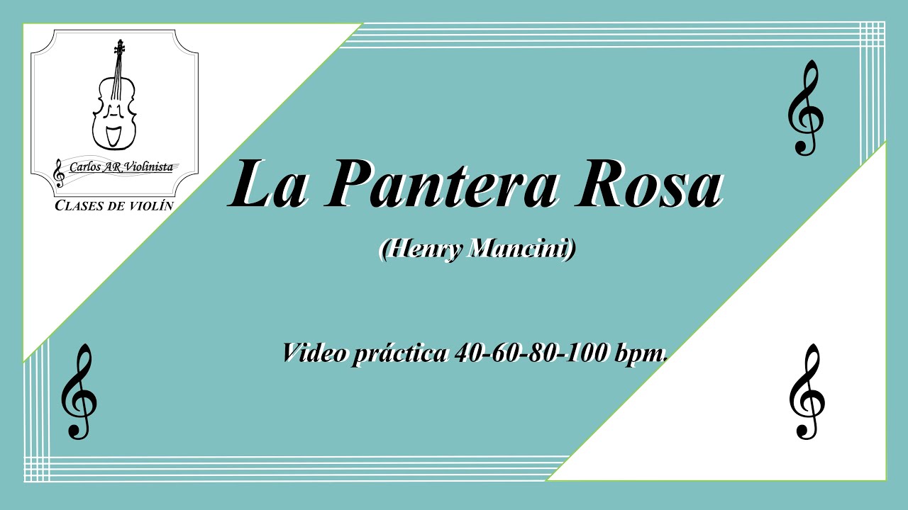 La Pantera Rosa-(Violín)-Video Práctica - YouTube