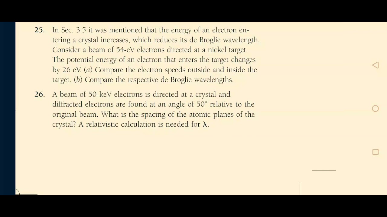 A beam of 50-keV electrons is directed at a crystal and ffracted - YouTube