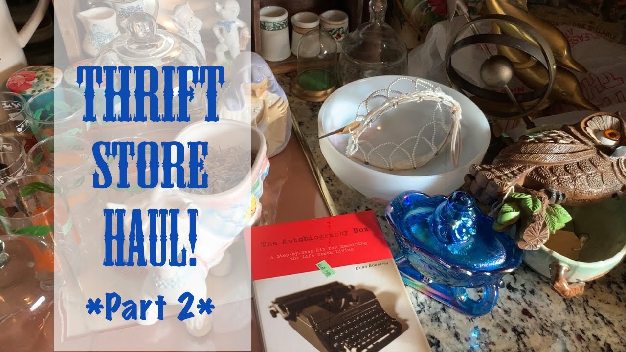 A Donated Antique Booth?? // Thrift Store Haul // Part 2 - YouTube