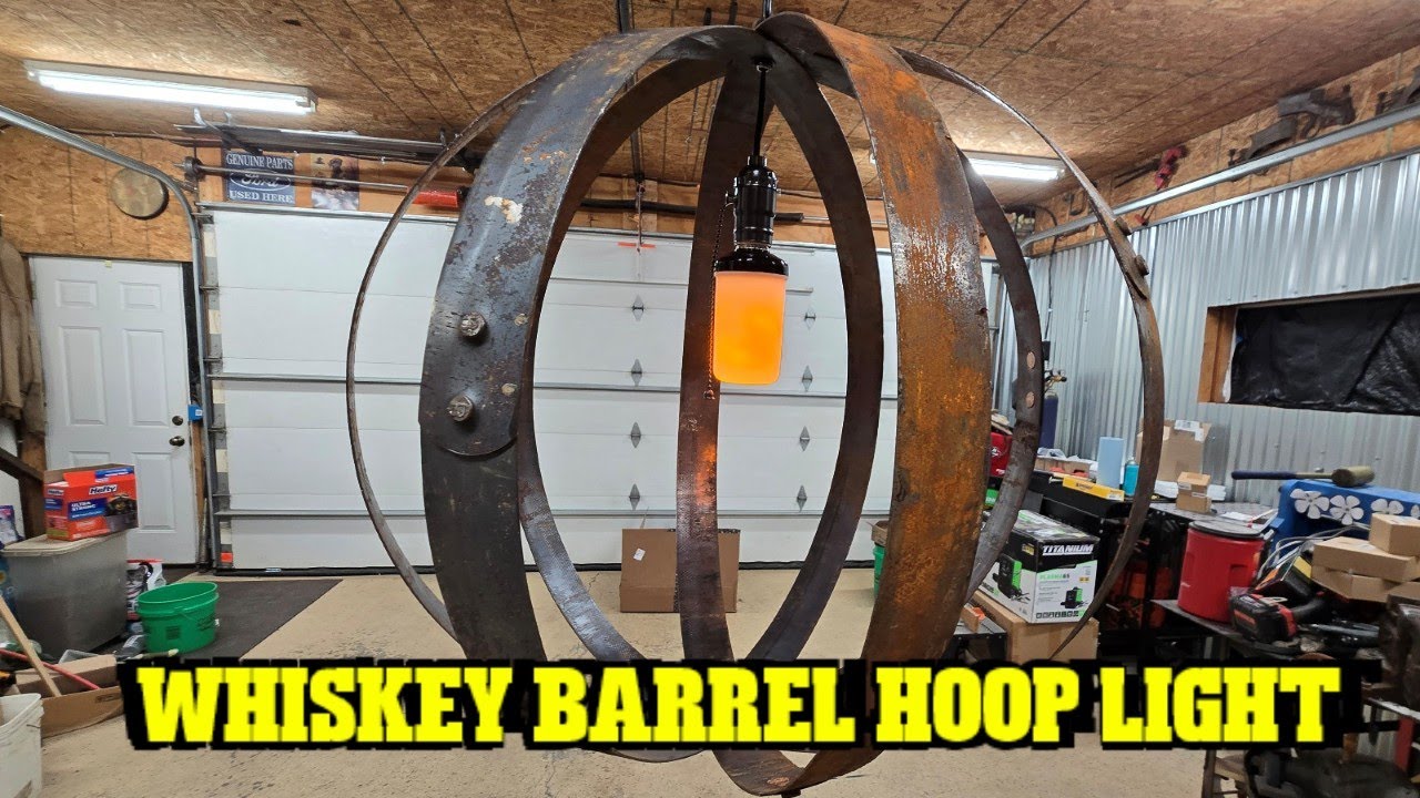 Whiskey Barrel Hoop Light - YouTube