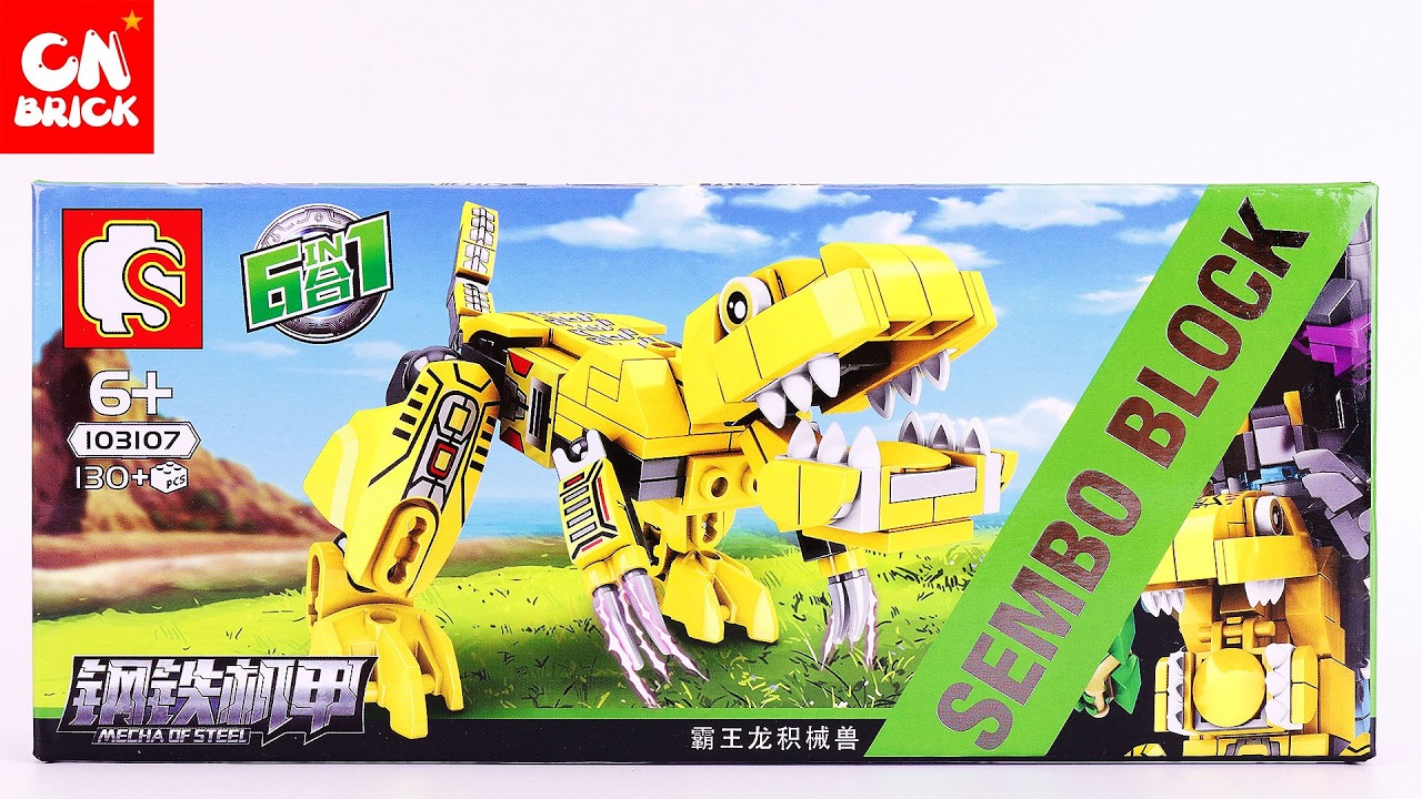 Lego Dinosaurs Robot Sembo Blocks 103107 Unoffical Lego - YouTube