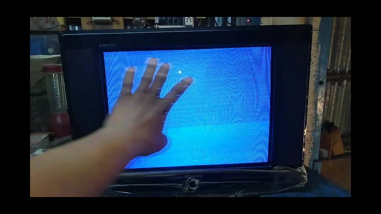 Sansui 21 inch ultra slim CRT TV, blue colour Retrec SCREEN PROBLEM ...