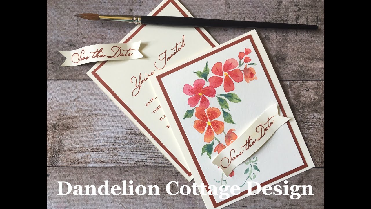 How To Make Easy Watercolor Notecards - YouTube