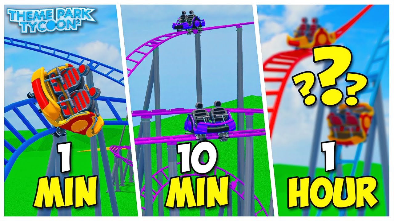 Building The SPINNING COASTER in 1 MINUTE, 10 MINUTES, 1 HOUR - YouTube