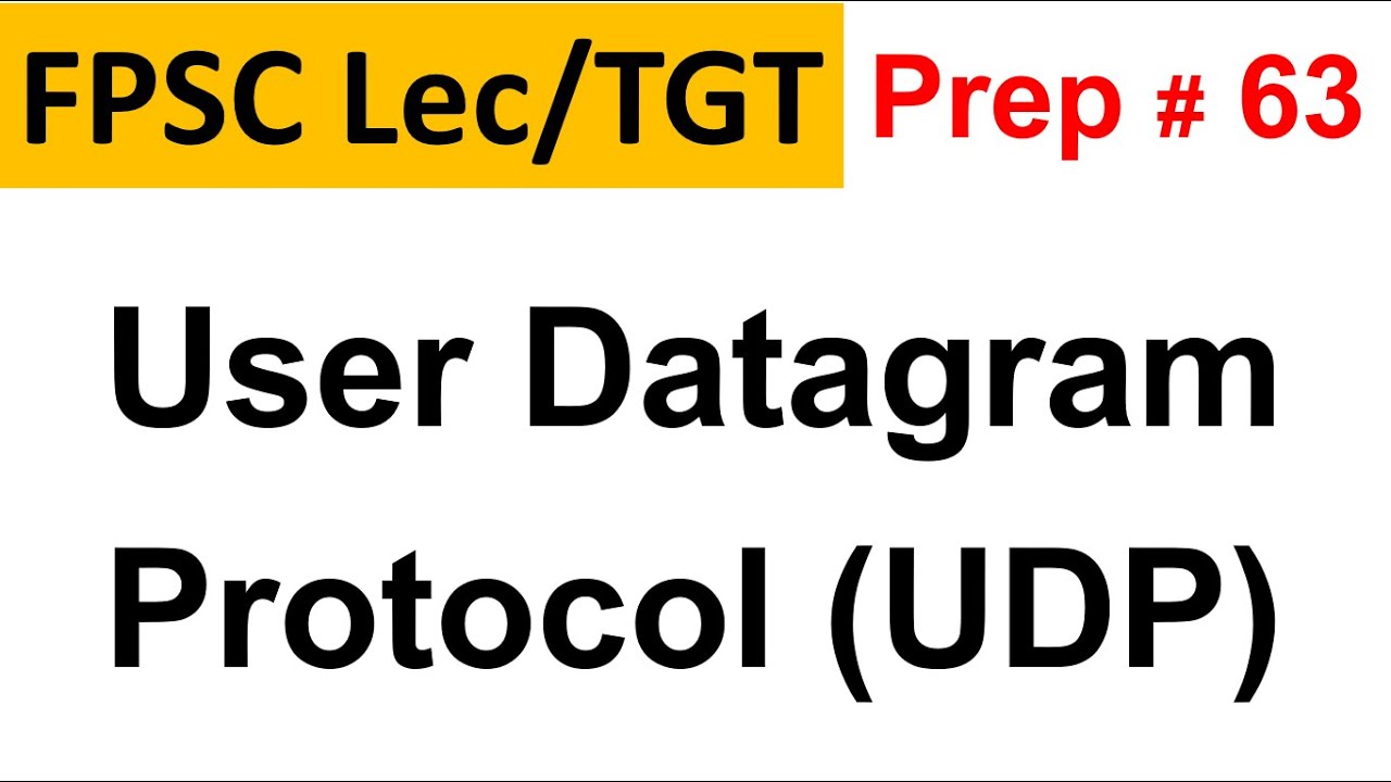 User Datagram Protocol (UDP) in Computer Networking | UDP Protocol vs ...