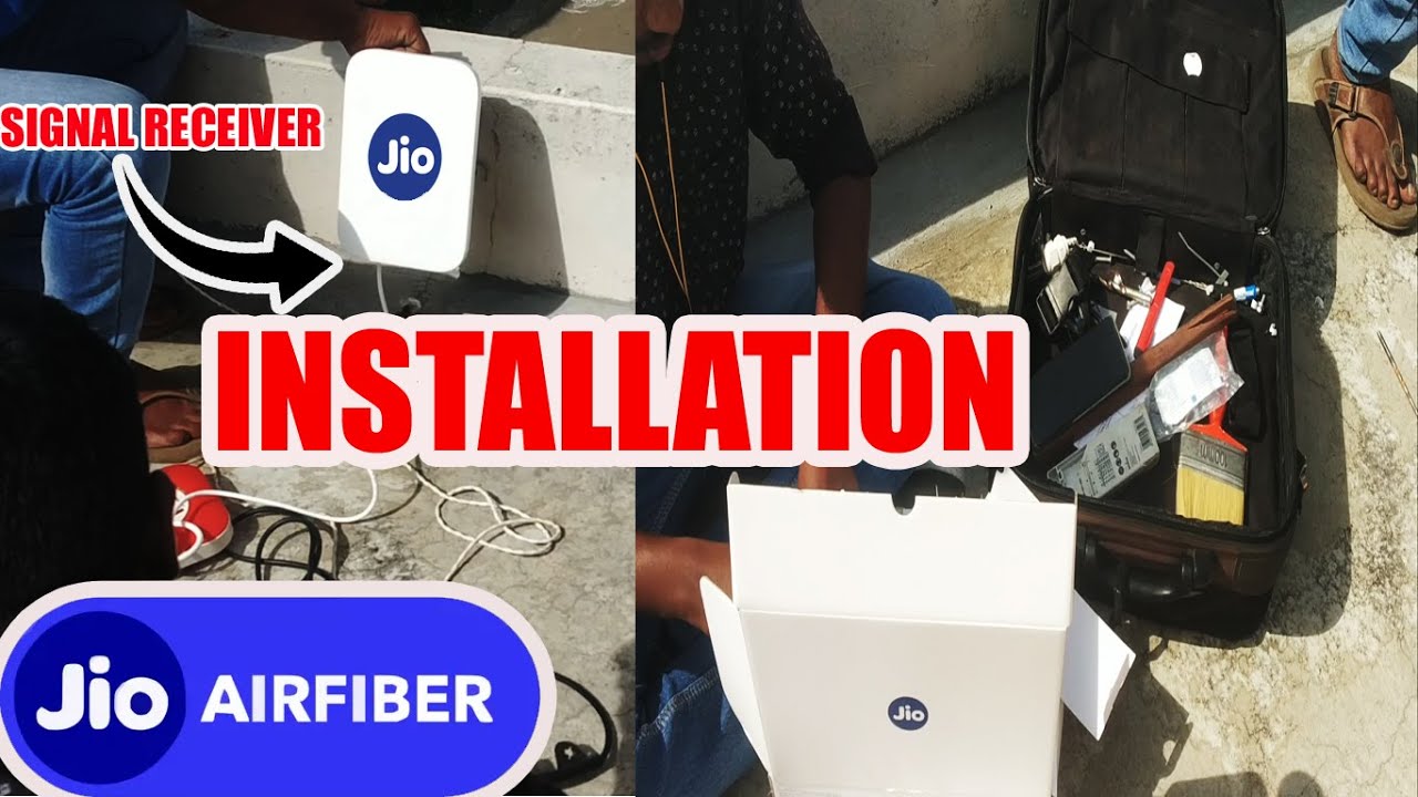 Jio AirFiber Installation: See How They Set Up the Network Receiver ...