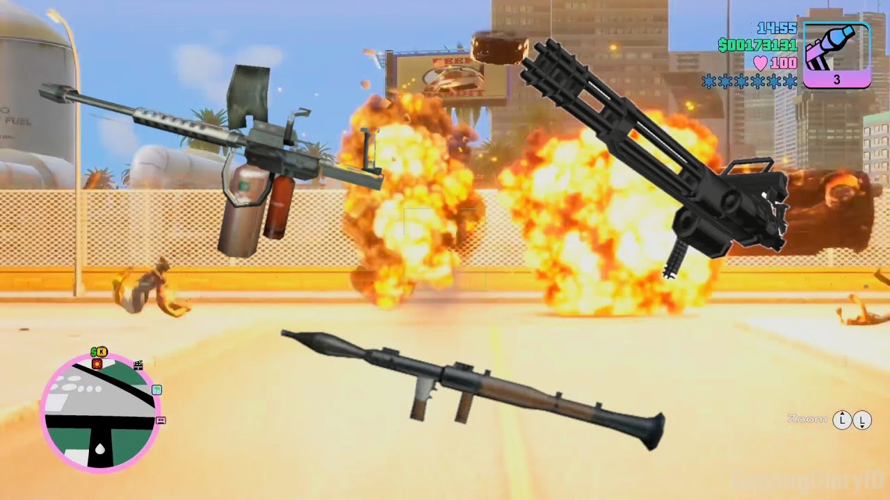FLAMETHROWER, ROCKET LAUNCHER AND MINIGUN LOCATION IN GTA VICE CITY ...
