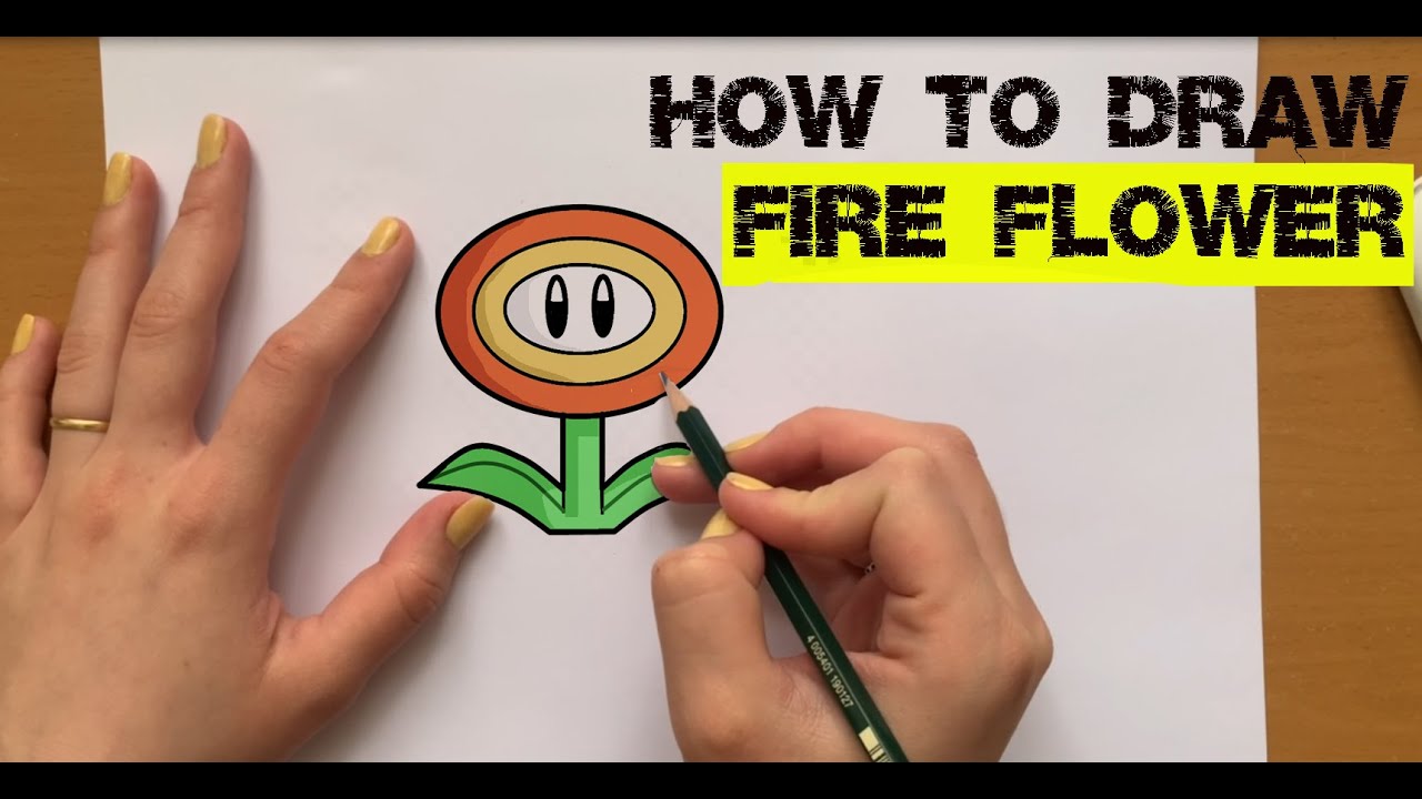 How to draw fire flower - YouTube