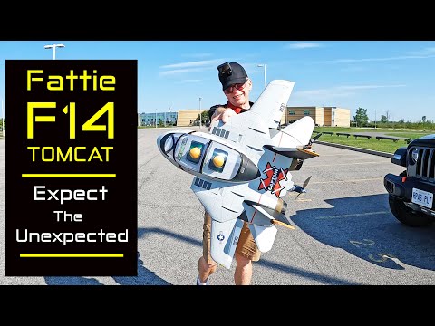 Drone Pilot Flies the New Fattie F-14 Tomcat & things go wrong