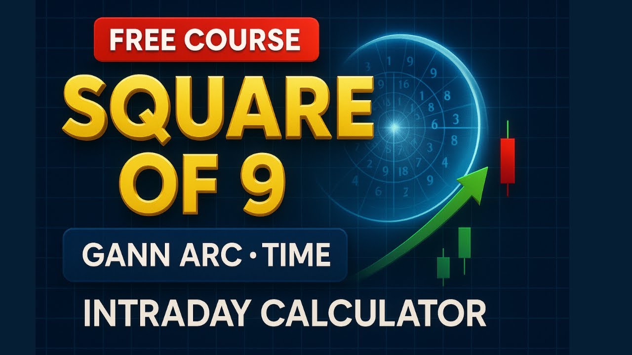 FREE WD Gann Course : Day 2 — Square of 9 & Gann ARC‑Time | Intraday ...