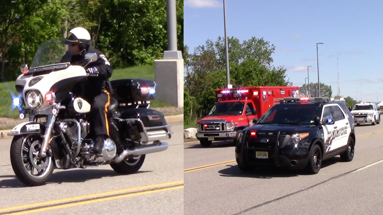 East Rutherford Police Motorcycle Interceptor Utility Fire EMS-6 And ...