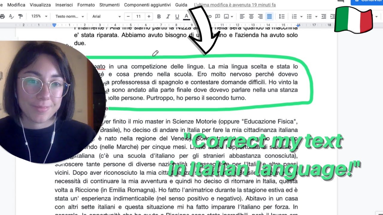Correct my text in Italian #10: una competizione linguistica - YouTube