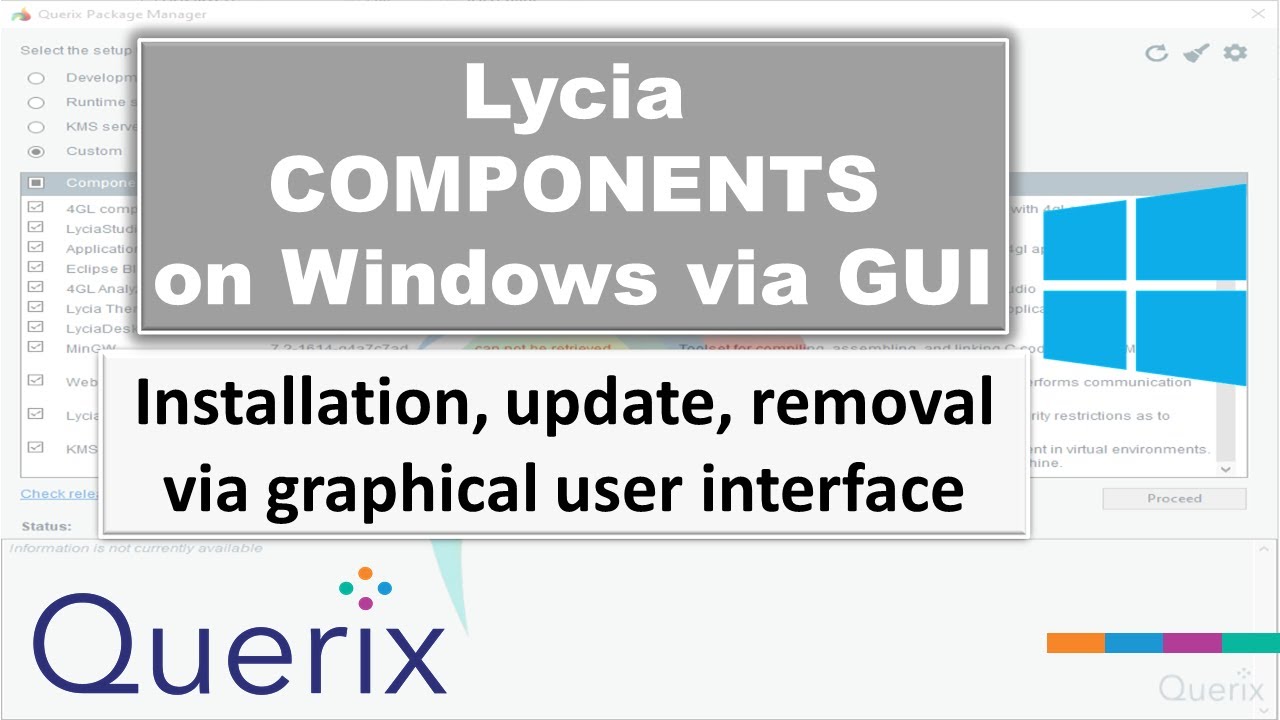 Querix Package Manager GUI on Windows | Querix - YouTube