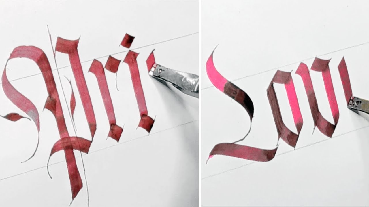 AMAZING CALLIGRAPHY, LETTERING, AND ACANTHUS DRAWING x 16 YEARS OLD ...