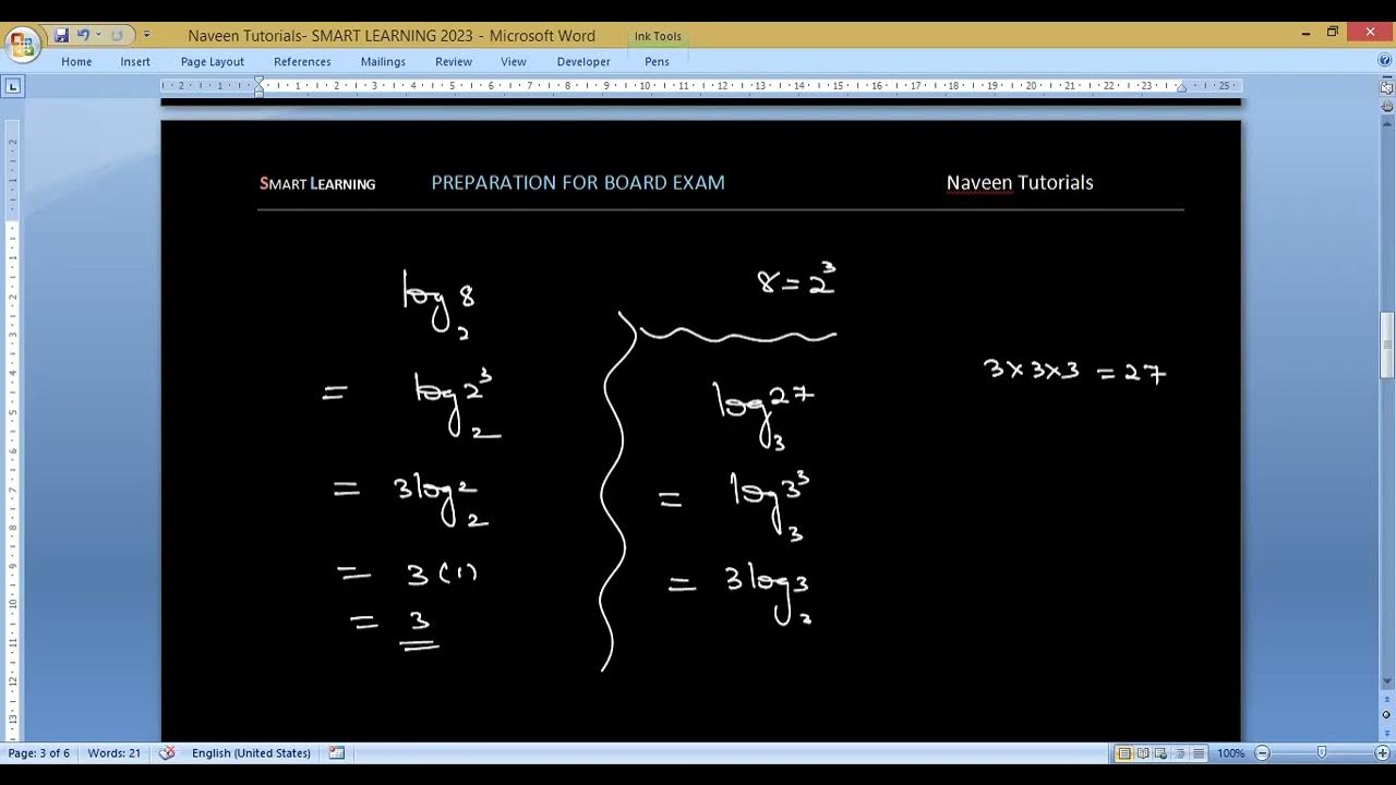logarithms Part 1 - YouTube