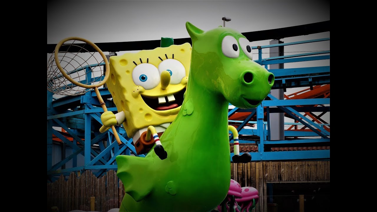 SpongeBob's Splash Bash Blackpool Pleasure Beach - YouTube