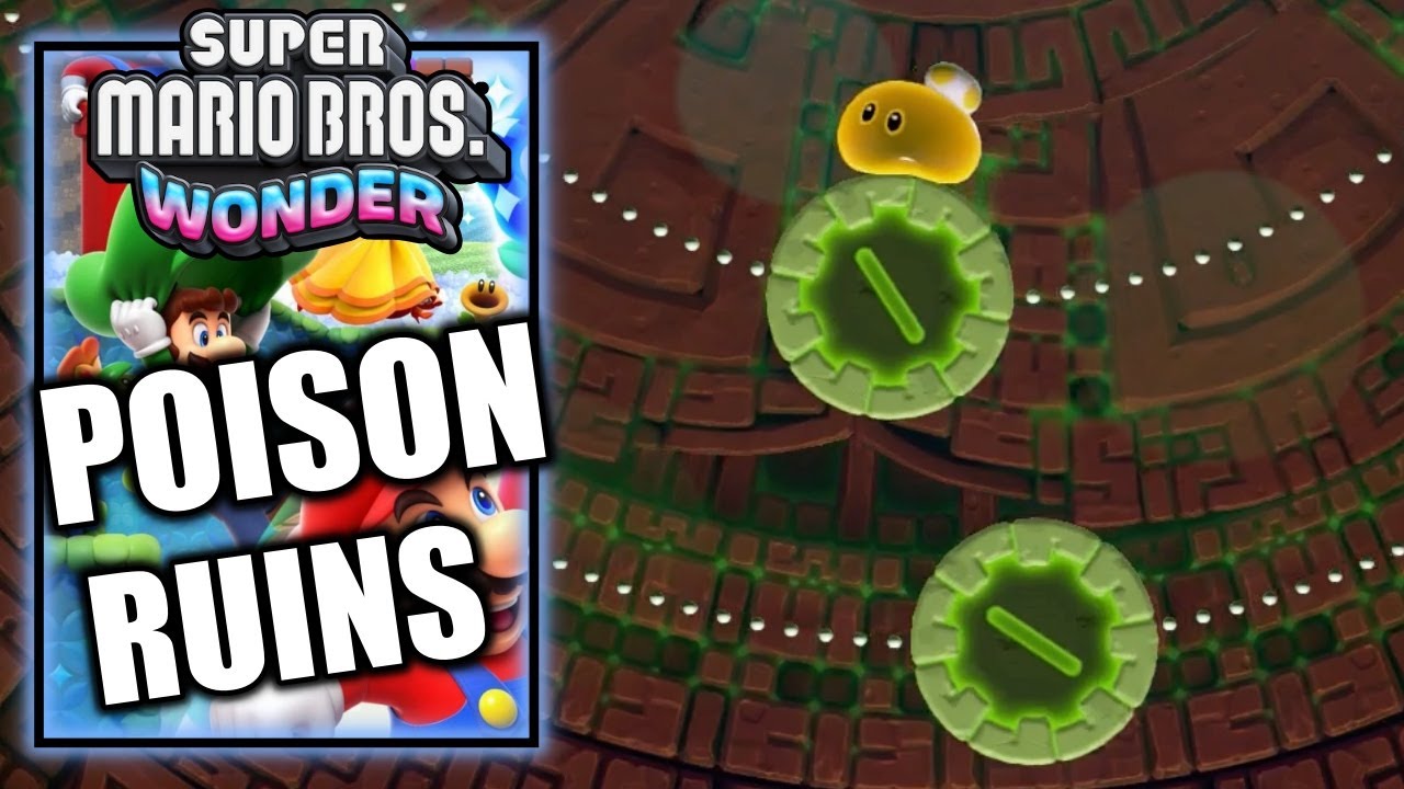 Super Mario Bros Wonder - A Final Uncharted Area Poison Ruins - 100% ...