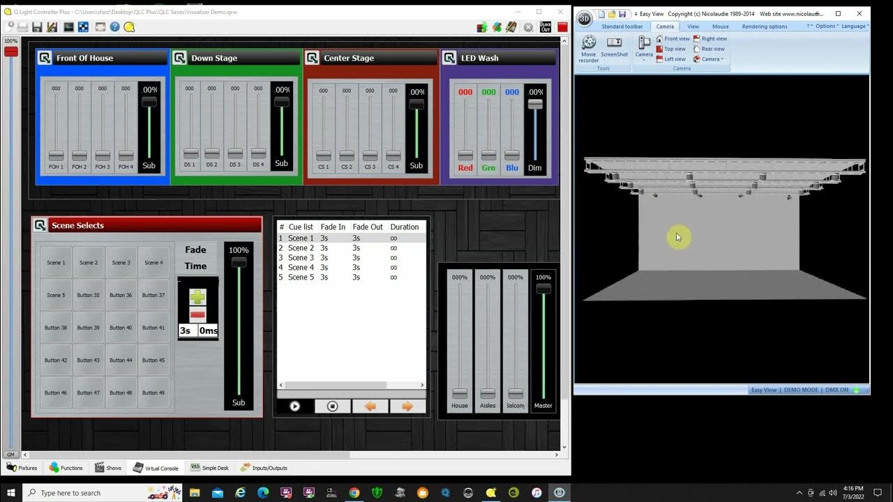 QLC+ with 3D Visualizer Intro - YouTube