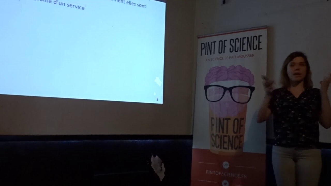 Présentation de Toinon Vigier lors d'une soirée pré Pint of Science ...