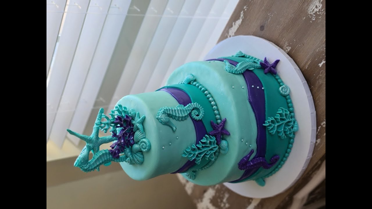 Under the Sea Theme "How to make a Seahorse Cake" - YouTube