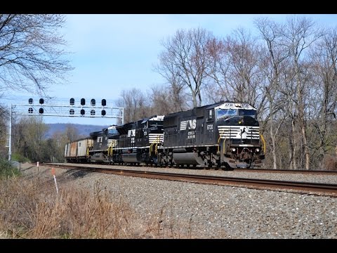 NS Y90 Loaded Hoppers Eastbound on the NS PITL - YouTube