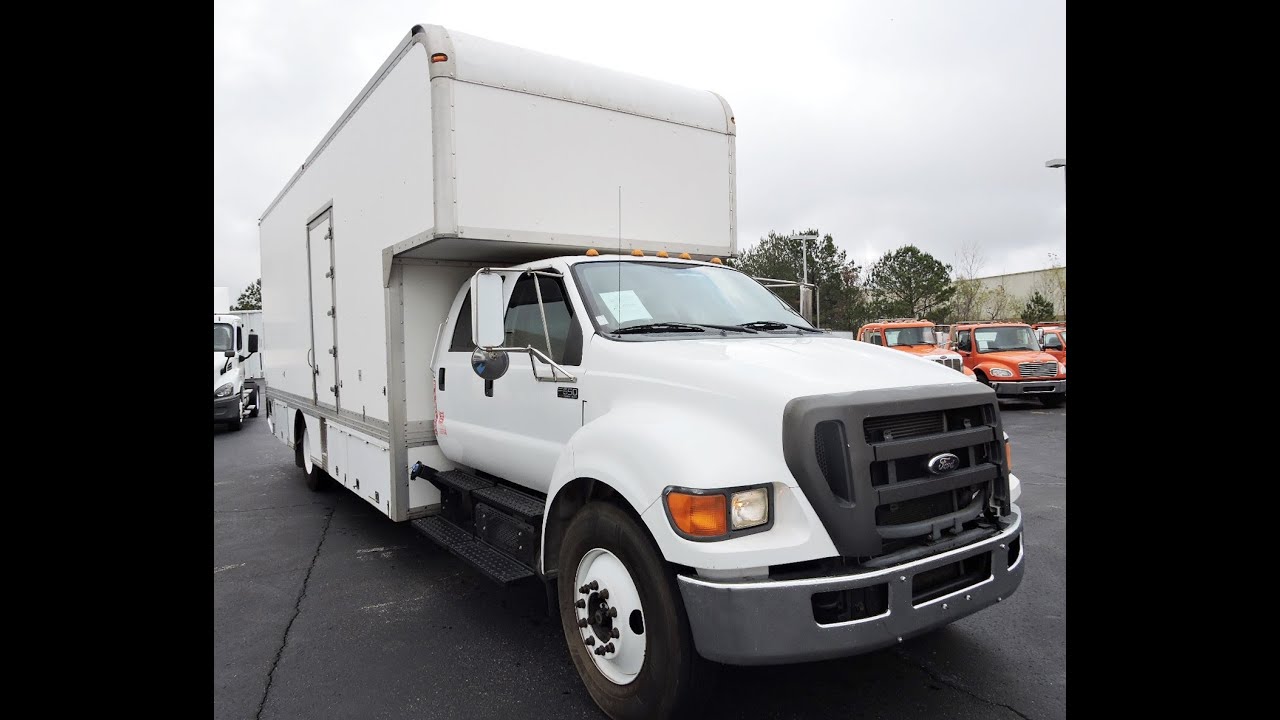 2013 FORD F650 MOVERS BOX TRUCK FOR SALE - YouTube