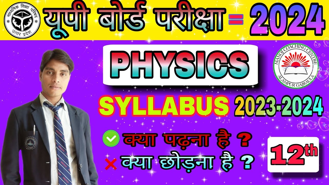 2024 New Ncert Syllabus Physics Class 12 Class 12th Physics Syllabus