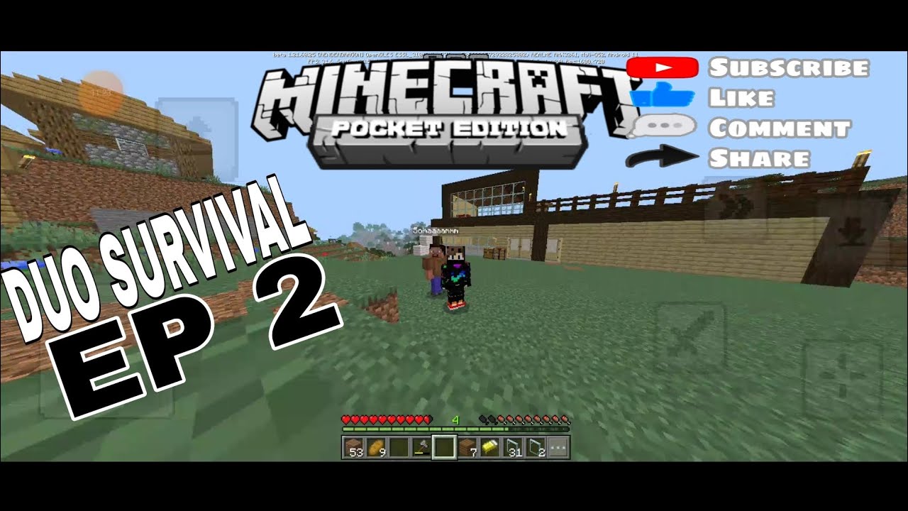 building a base Minecraft duo survival ep 2 #minecraft - YouTube