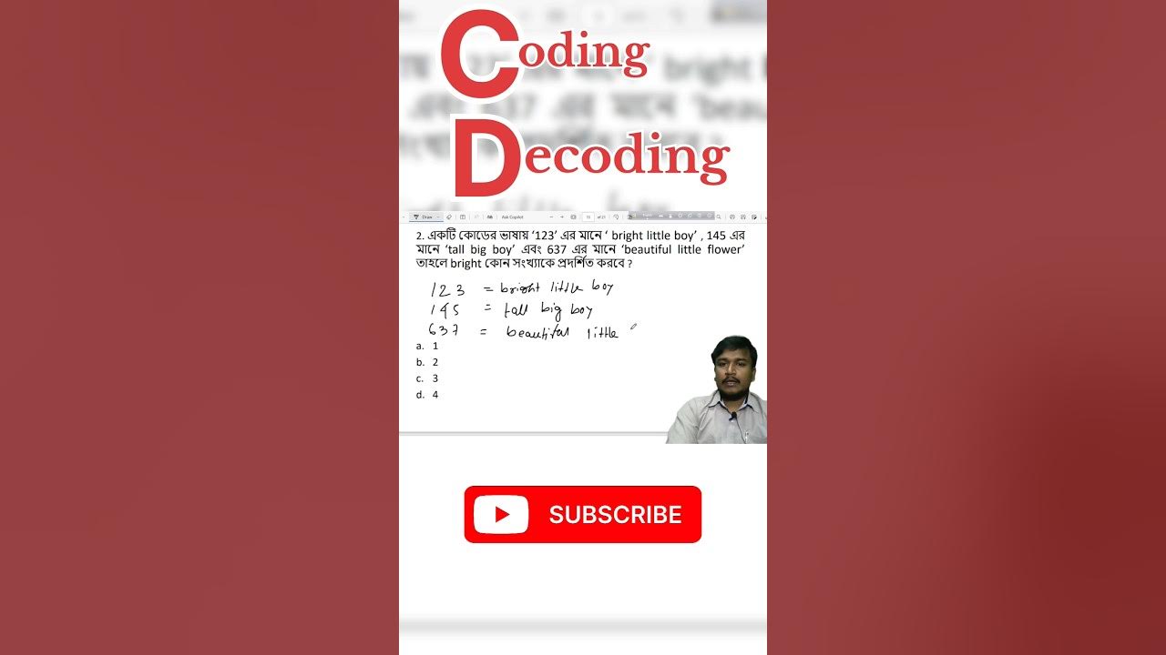 Reasoning 🔥 | Coding Decoding | WBP | KP | WBCS #reasoning #wbp - YouTube