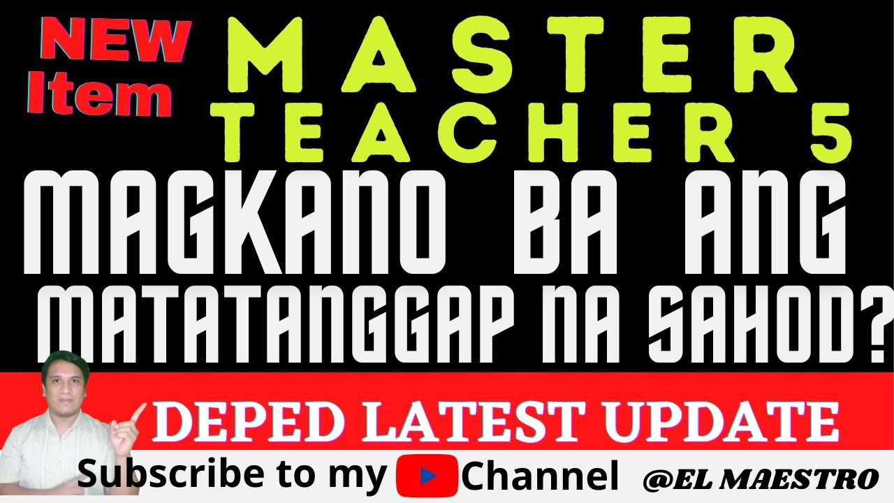 MASTER TEACHER 1 - 5 SALARY MAGKANO NGA BA TALAGA? || EXECUTIVE ORDER ...